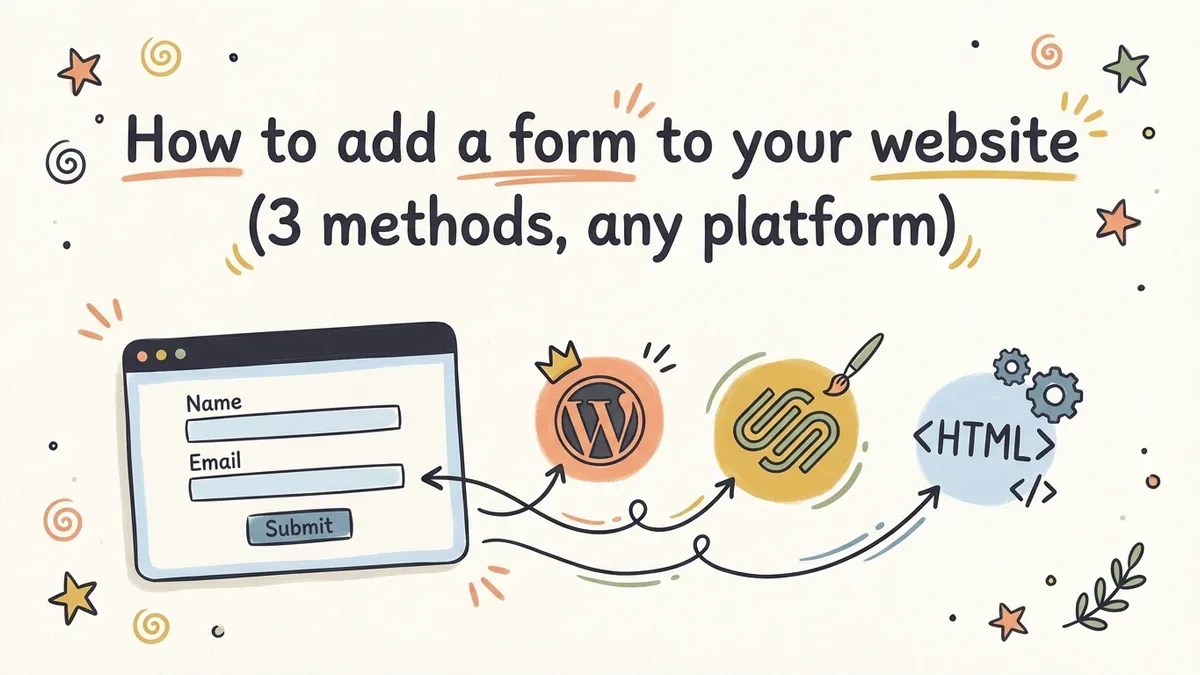 How to add a form to your website (3 methods, any platform)
